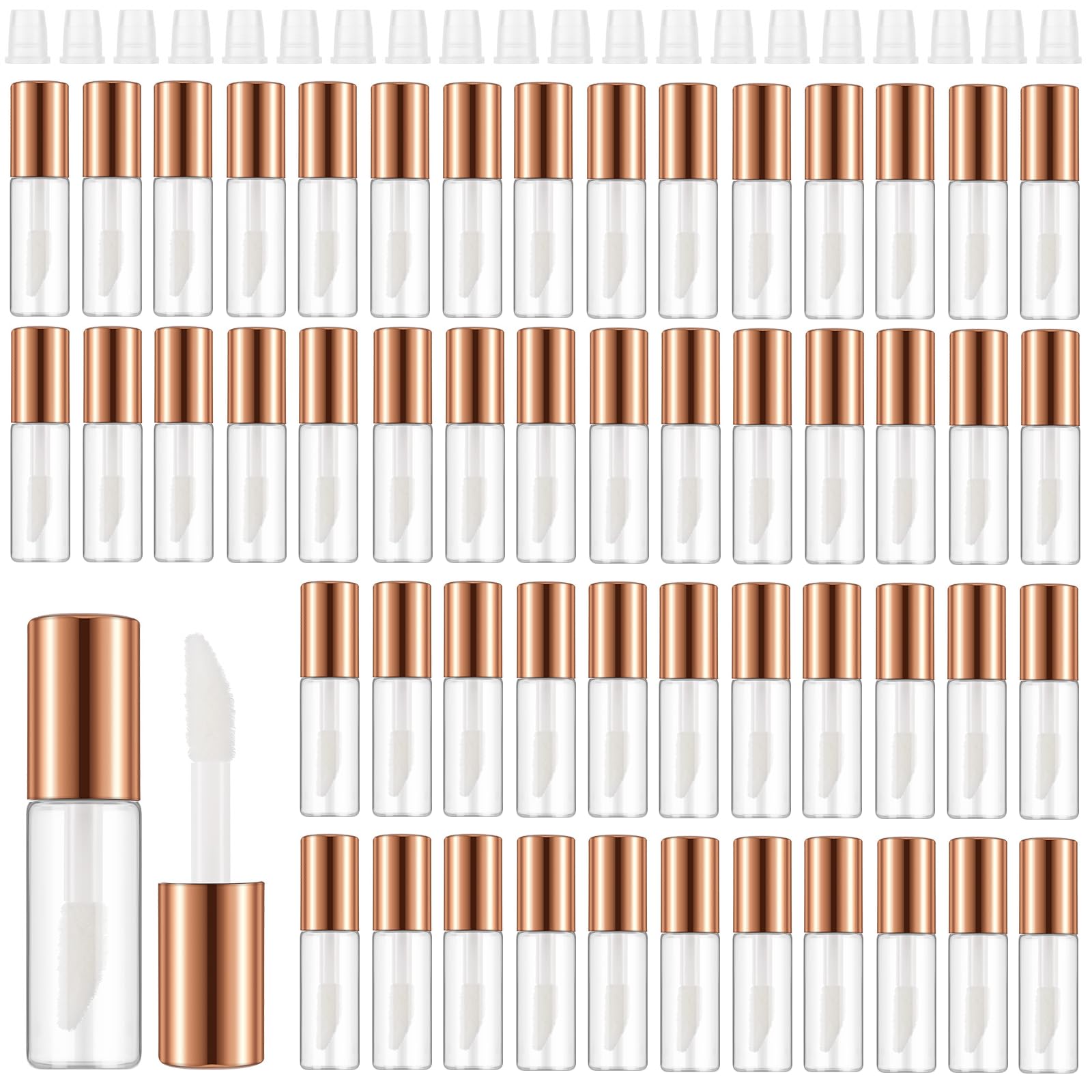 Amazon.com : Jinei 150 Pcs Clear Empty Lip Balm Bottles 1.2ml Mini Lip ...