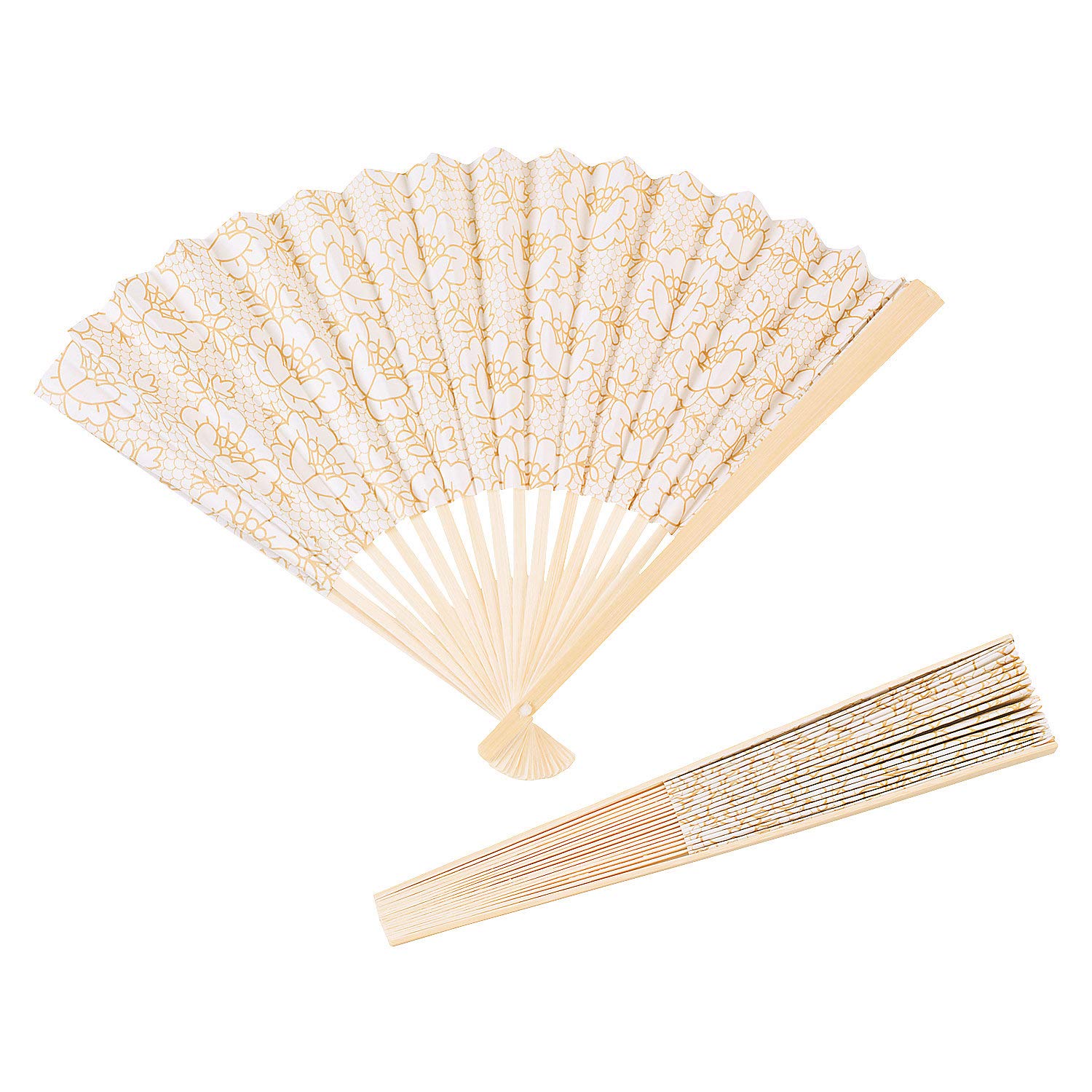 Amazon.com: Vintage Lace Folding Fans (set of 12) Wedding Decorations ...