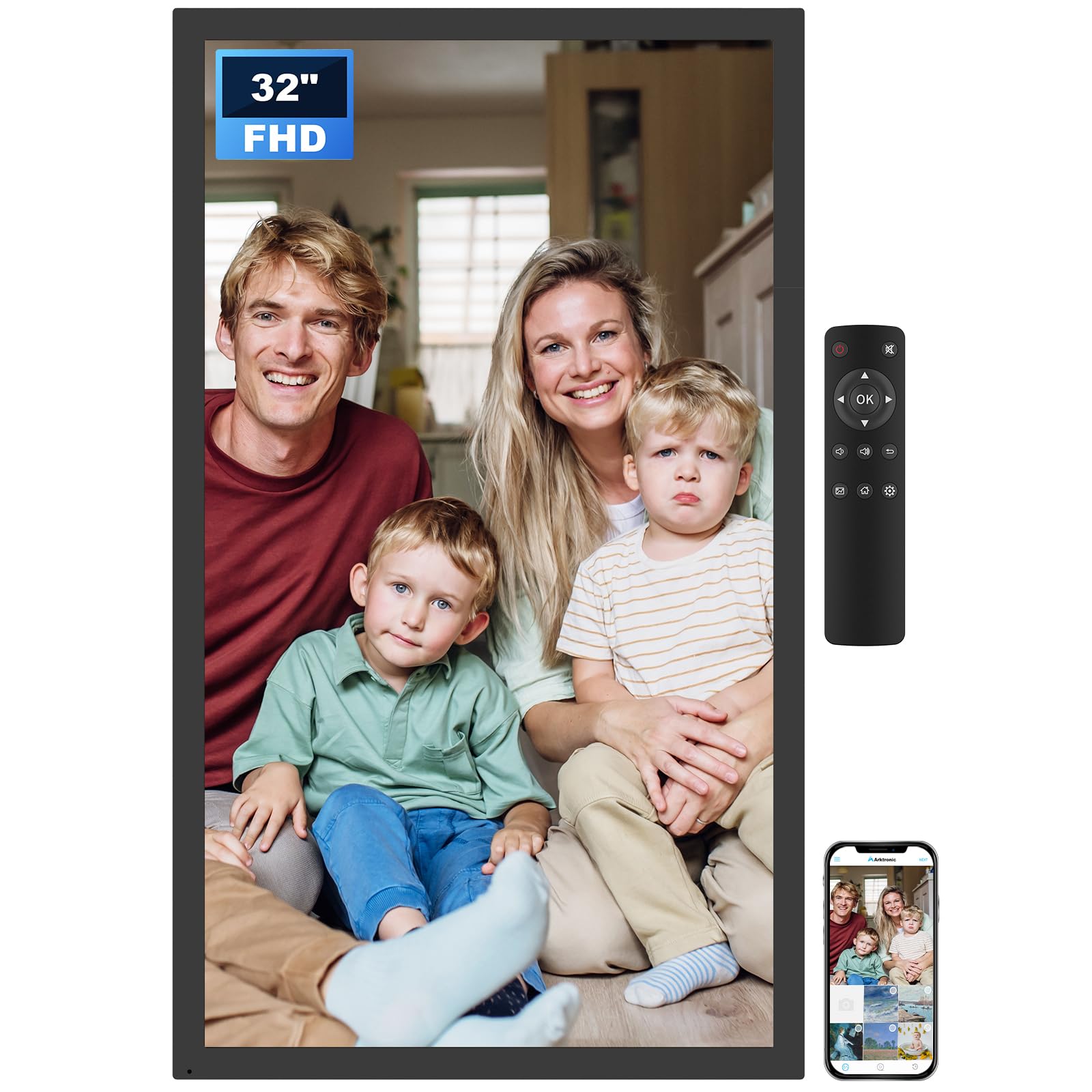 Amazon.com : Arktronic Extra Large Digital Picture Frame 32 inch ...