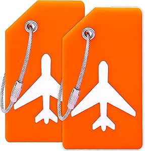 Amazon.com | CPCOIN Luggage Tags for Suitcases 2 Pack Quickly Spot Silicone Traveling Bag Labels ...