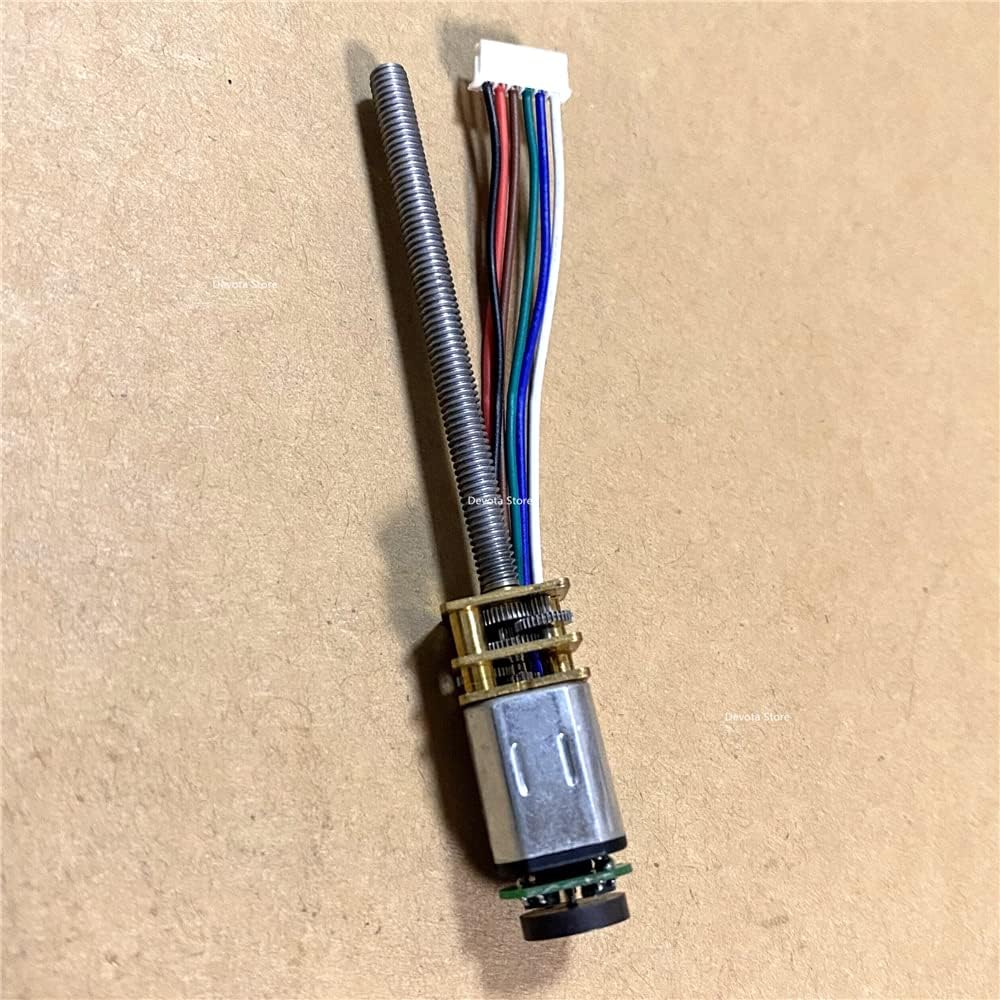 Amazon.com: Threaded Shaft Encoder DC Gear Motor 3V 6V 12V 15 1000rpm ...