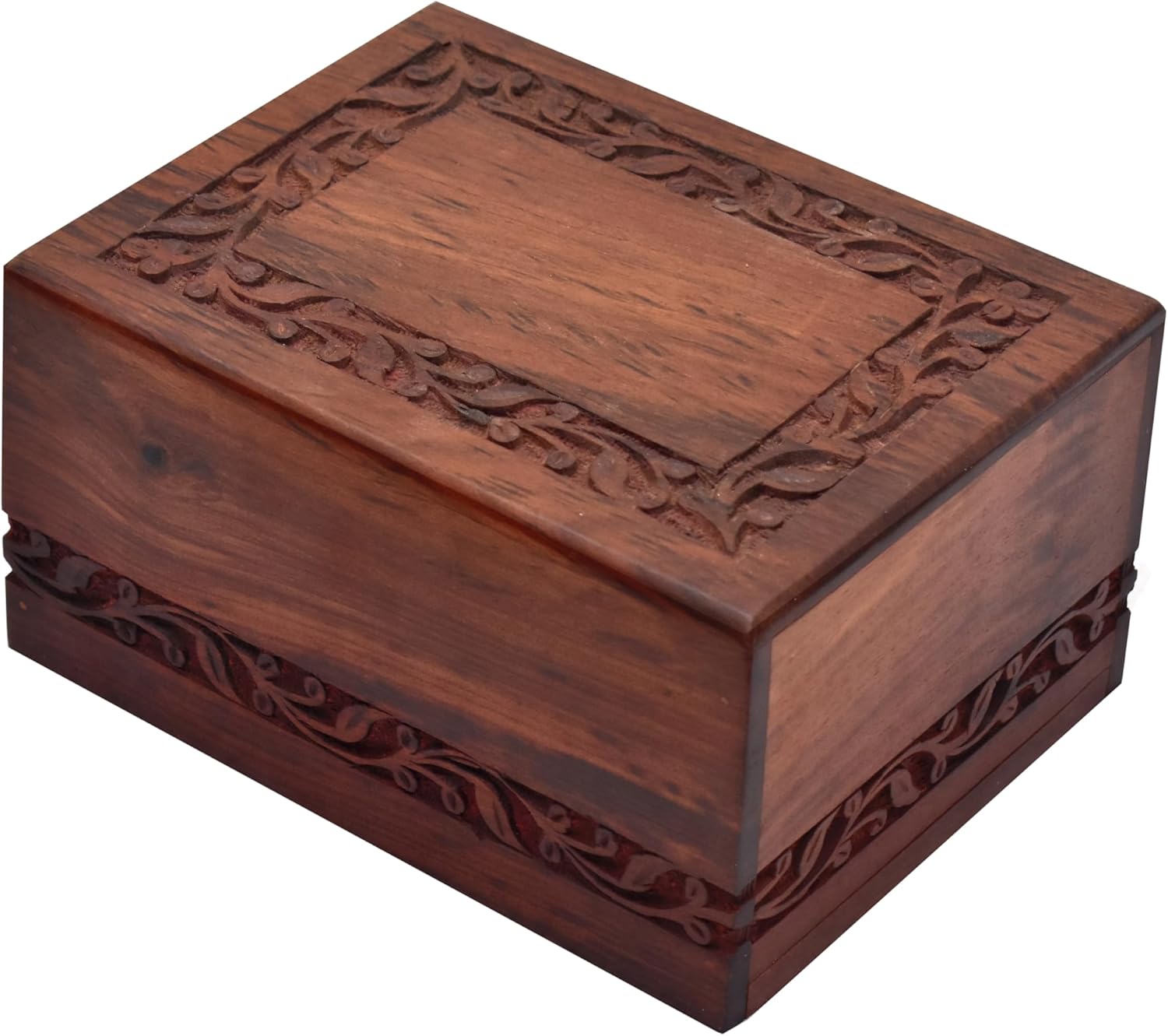 Amazon.com: SOULURNS - Border Engraved Rosewood Cremation Urn for Human ...