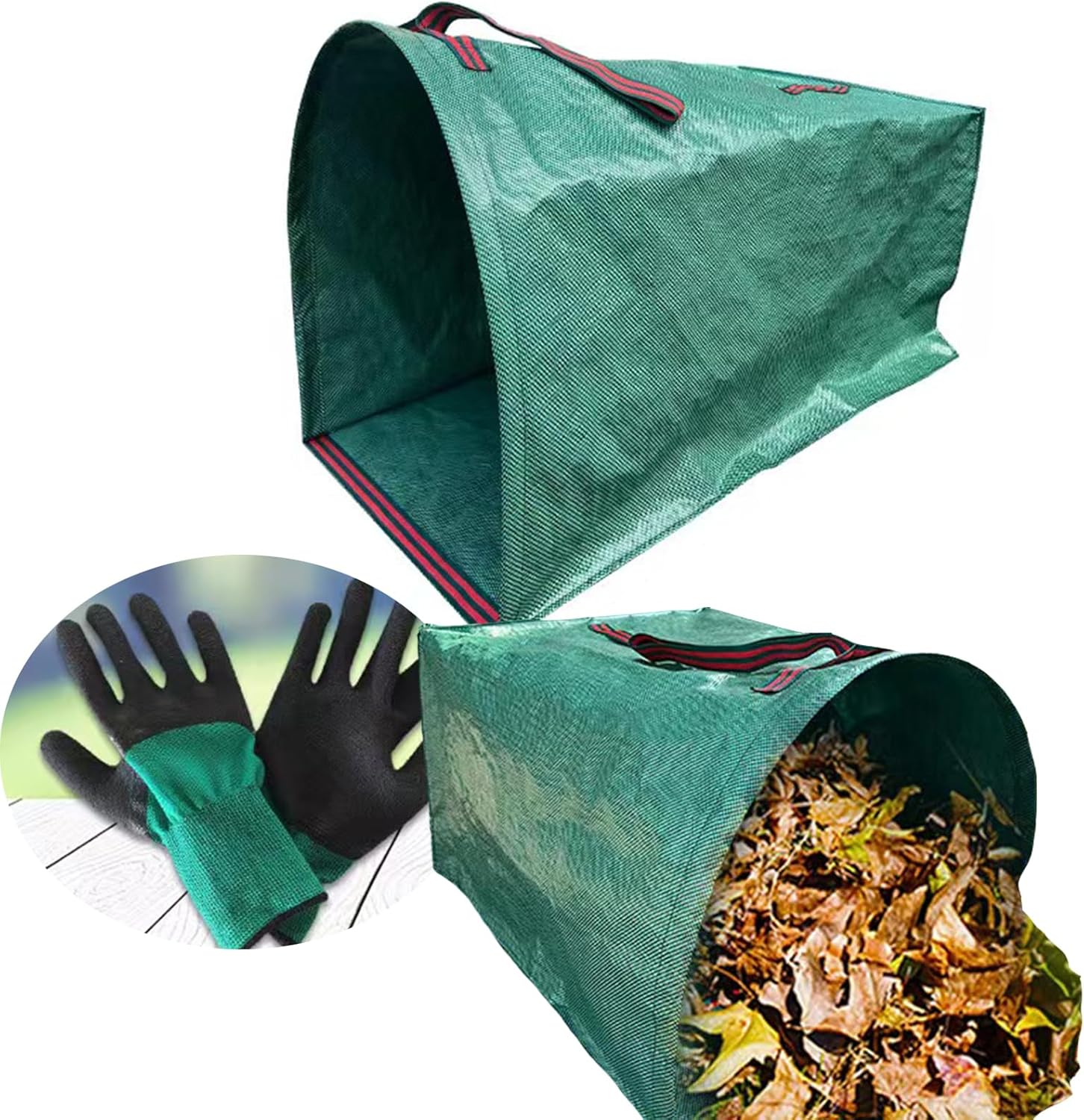 Amazon.com : 2 Pack 40 Gallon Reusable Leaf Collector Bag for ...