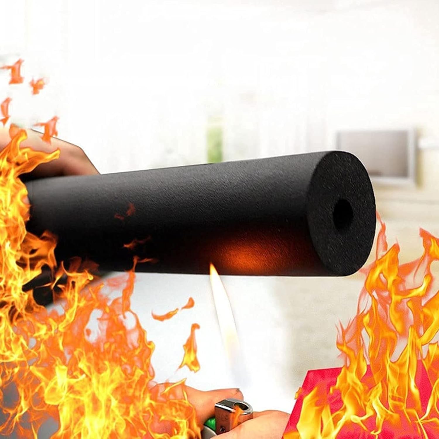 High-Density Rubber Pipe Insulation Foam Tubing, Anti-Freeze/Waterproof ...