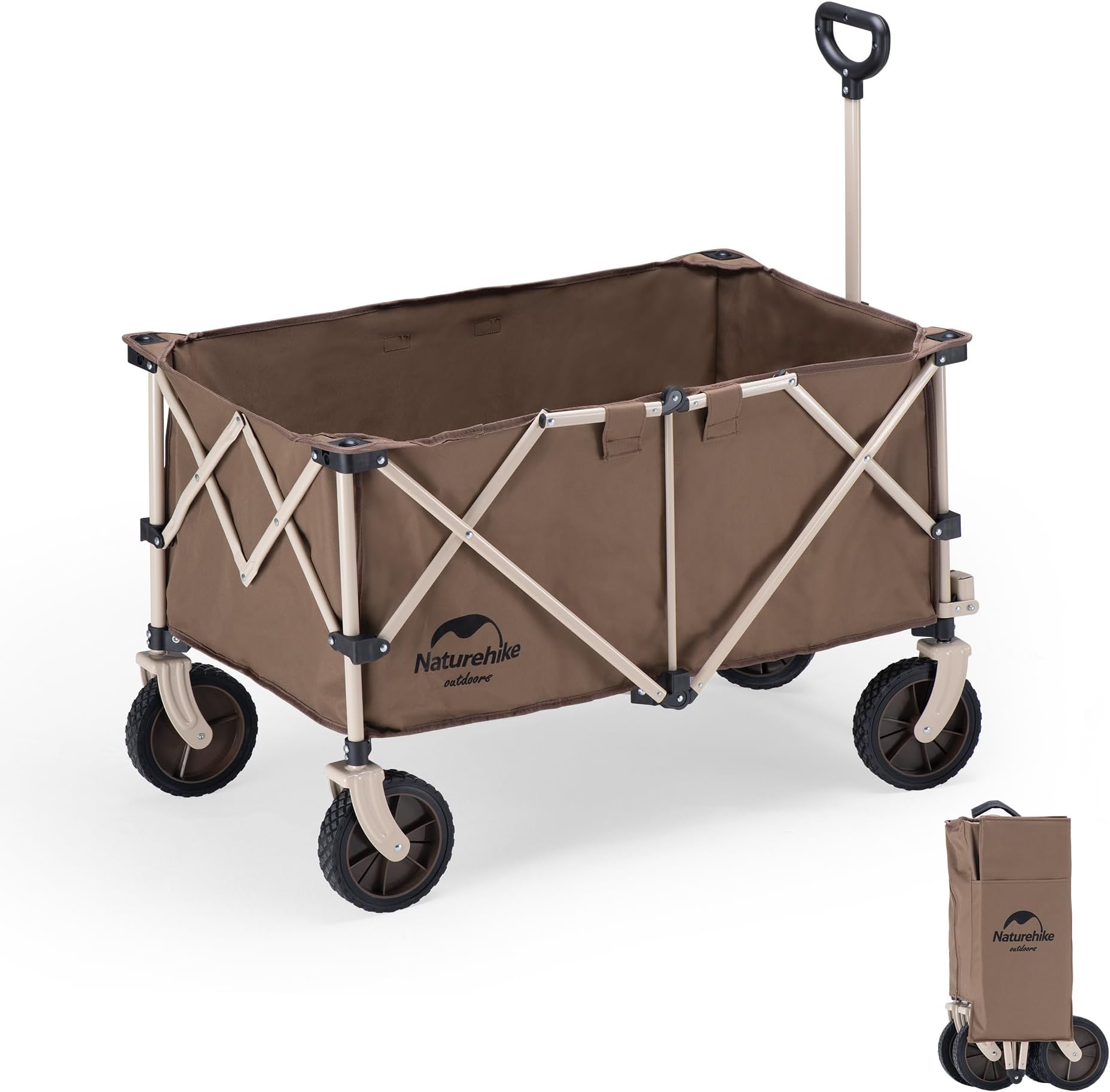 Amazon.com: Naturehike 42" L Collapsible Folding Wagon, 280L Extra ...
