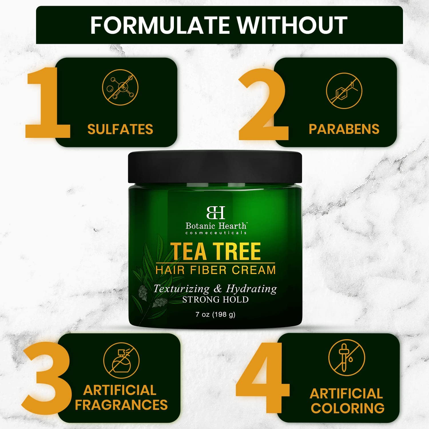 Buy Botanic Hearth Tea Tree Hair Shaping Cream (7 oz), Tea Tree Fiber ...