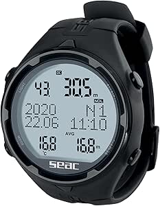 SEAC Action HR, High Resistance Dive Computer with Scuba and Freediving ...