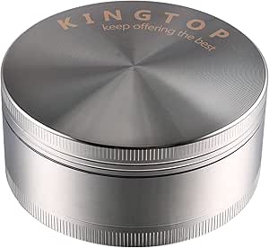 KINGTOP 3 Inch Large Spice Grinder, Zinc Alloy Mills (Silver) : Amazon ...