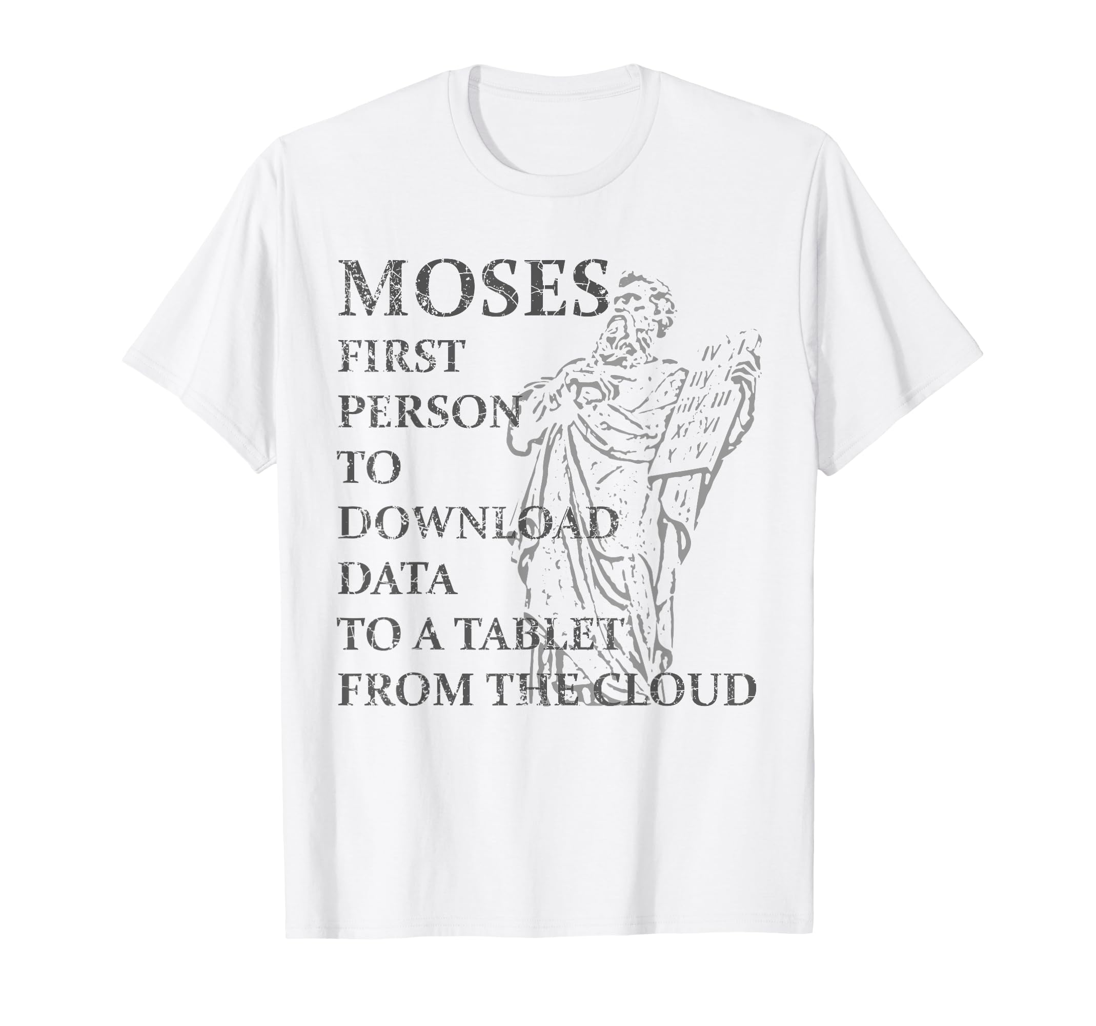 Amazon.com: Funny Moses Shirt Christian Praise Commandments Humor Tee T ...