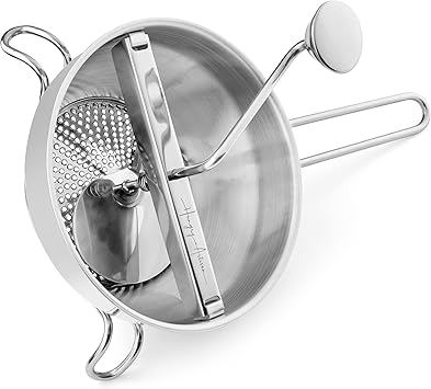 Amazon.com: Ergonomic Food Mill Stainless Steel With 3 Grinding Milling ...
