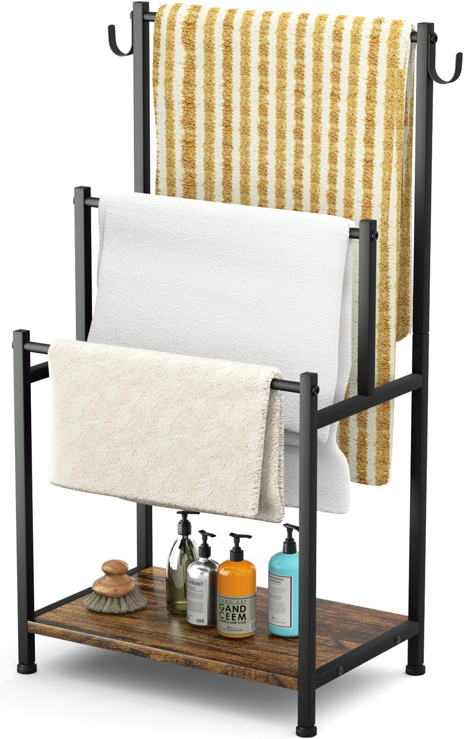 Amazon.com: OUDUCK Free Standing Towel Rack 3 Tier Towel Rack Stand ...