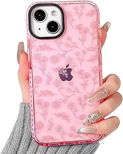 Amazon.com: NITITOP Compatible for iPhone 13/14 Case Cute Flower Floral Clear for Women Girl ...