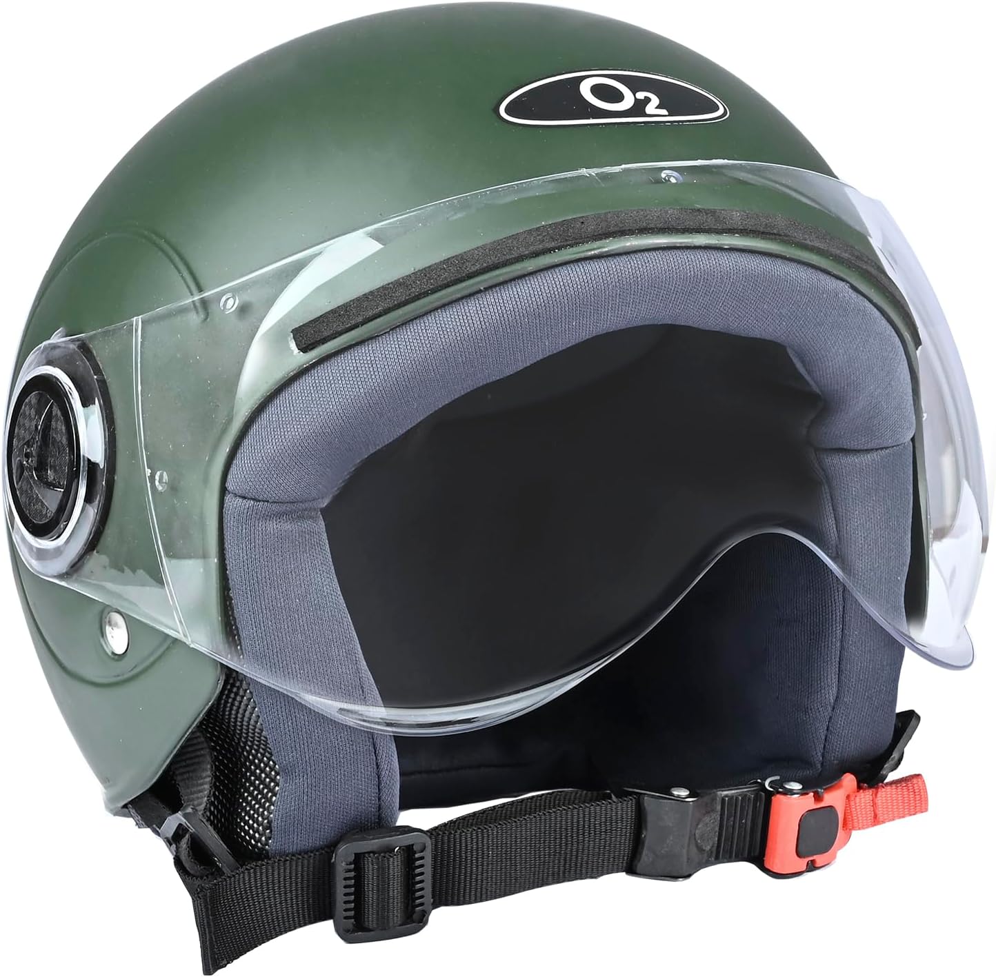 O2 Open Face / Half face Helmet Unisex for Bike Women Men ISI Certified ...