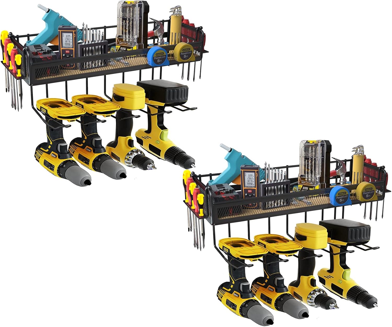 Amazon.com: Power Tool Organizer 2 pack Drill Holder Wall Mount ...