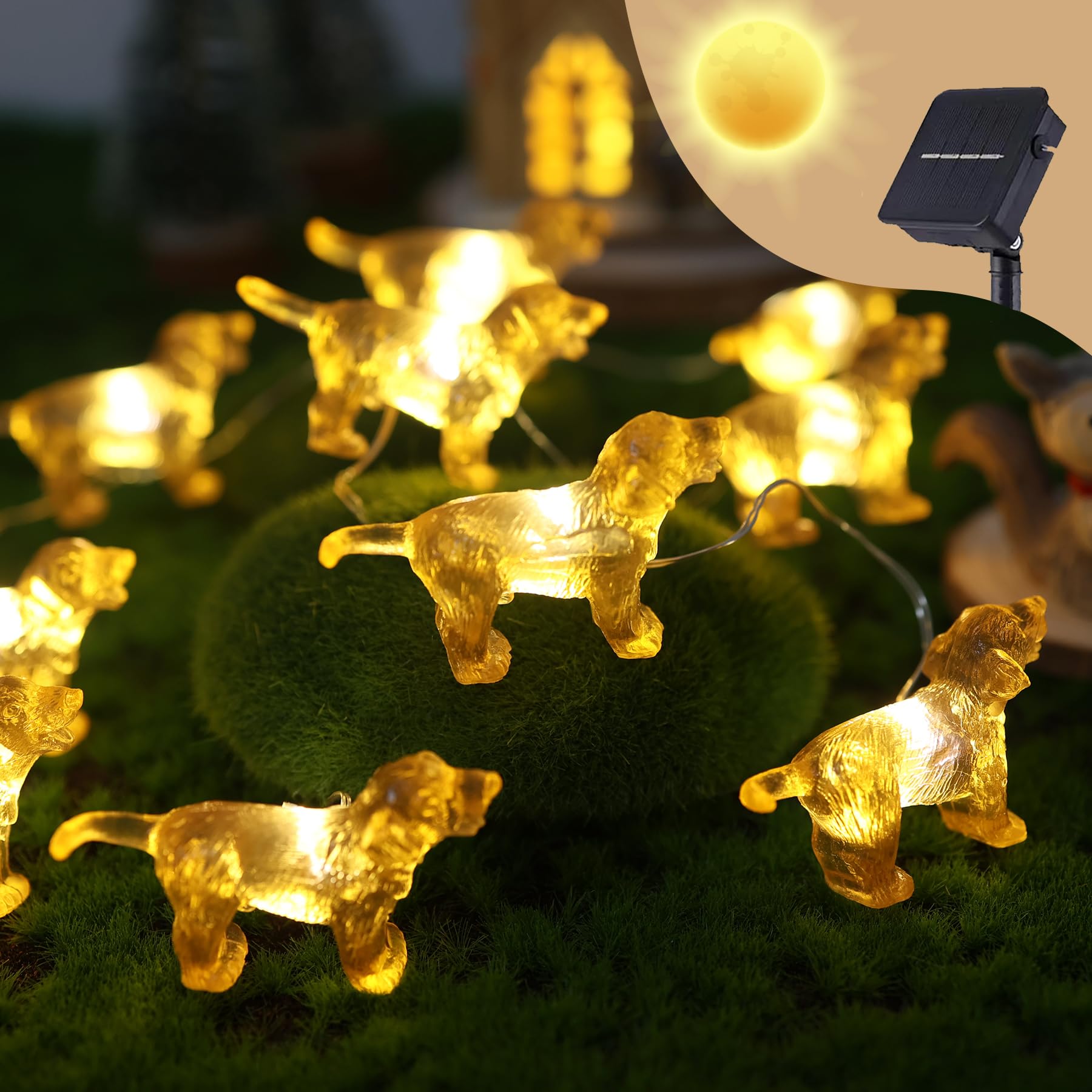 enlaceray Solar String Lights Labrador Outdoor Waterproof Decorative ...