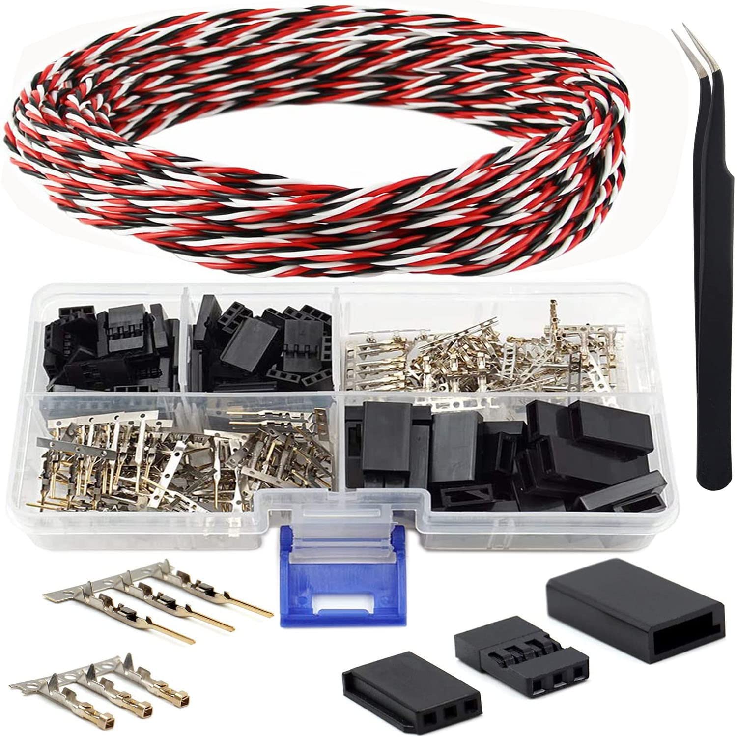 Buy RUNCCI-YUN 30 Sets Servo Plug Set, 3 Pin JR Plug, RC Male Female ...