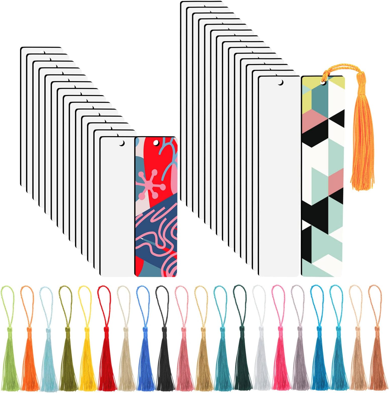 Amazon.com: 30 Pieces Sublimation Blanks Bookmark Heat Transfer MDF DIY ...