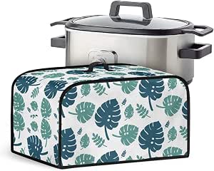 Amazon.com: CREAMIC Palm Leaf Slow Cooker Cover Small Crock Pot Dust ...