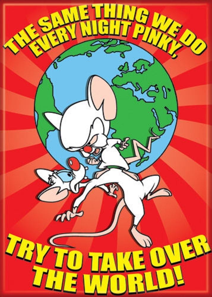 Amazon.com: Pinky and the Brain - Take Over World - Refrigerator Magnet ...