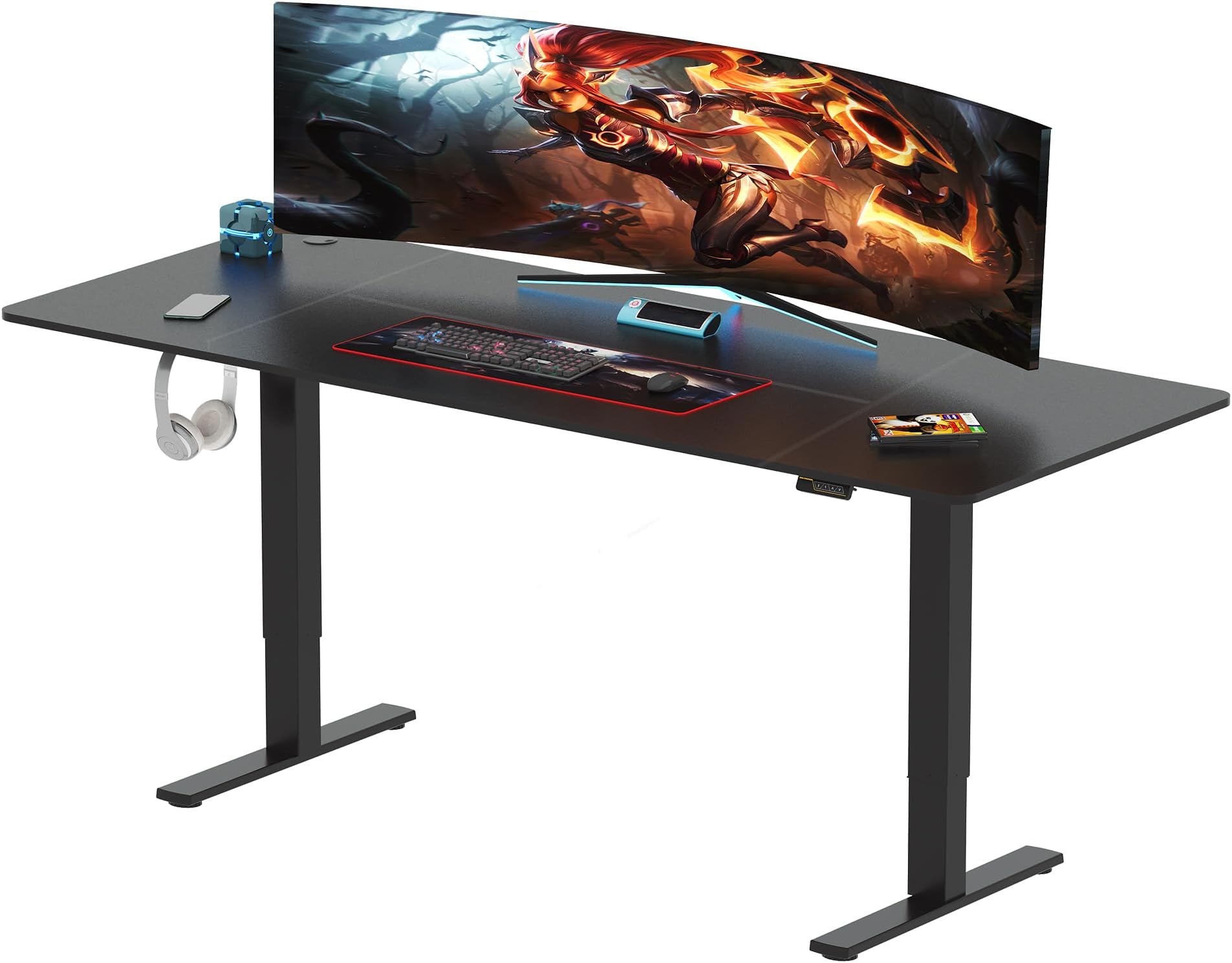 SANODESK 180 * 80cm Gaming Electric Standing Desk Gaming Desk Height ...