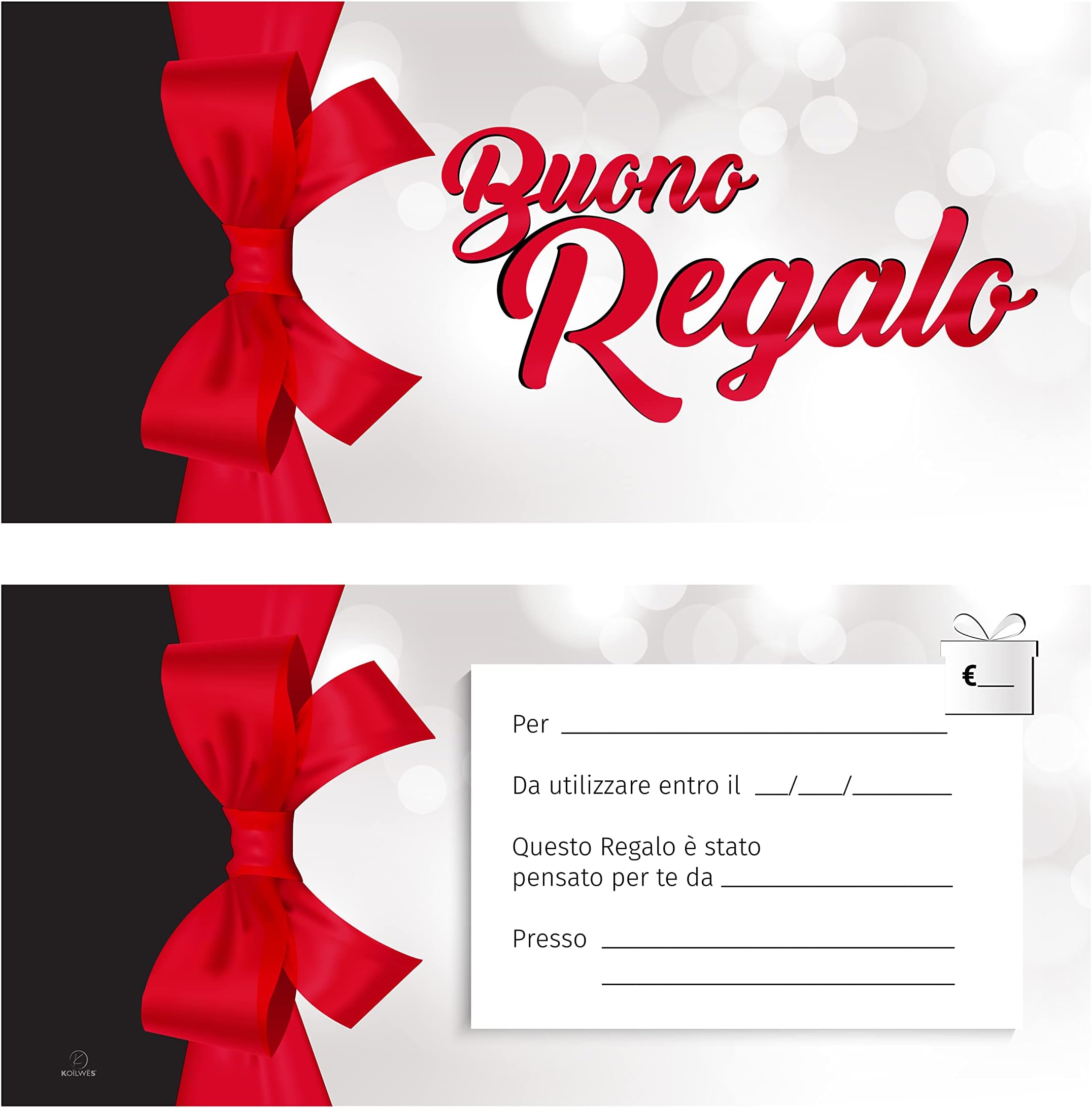 KOÏLWËS 25 Buoni Regalo per Tutti i Negozi di Abbigliamento, Estetista ...