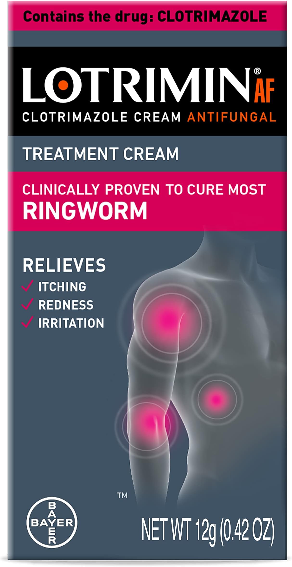 Amazon.com: Lotrimin AF Ringworm Cream Clotrimazole 1% - Clinically ...