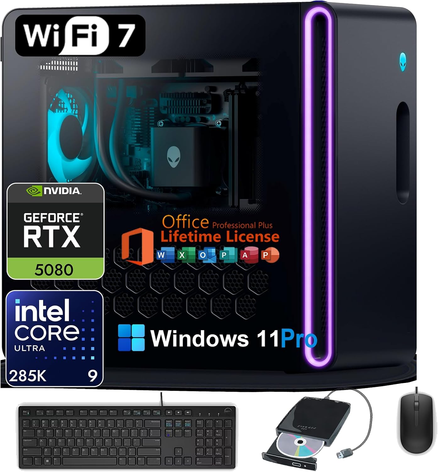 Amazon.com: Dell Alienware Aurora 2025 Gaming Desktop - Intel Ultra 9 ...