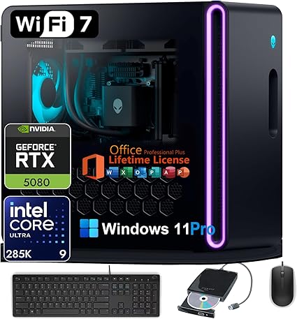 Amazon.com: Dell Alienware Aurora 2025 Gaming Desktop - Intel Ultra 9 ...