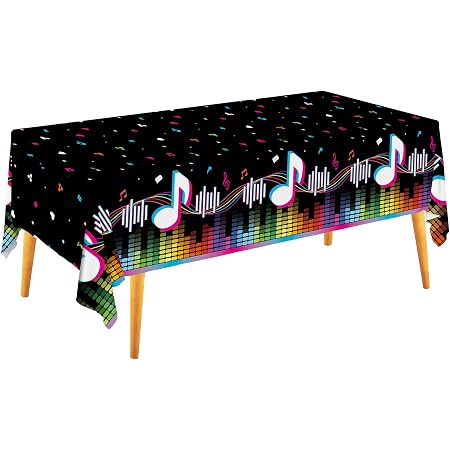 Amazon.com: Lecferrarc 2 Pcs Music Notes Tablecloth Piano Music Plastic ...