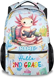Amazon.com | UNIKITTY School Backpack for Girls, Axolotl Backpacks for ...