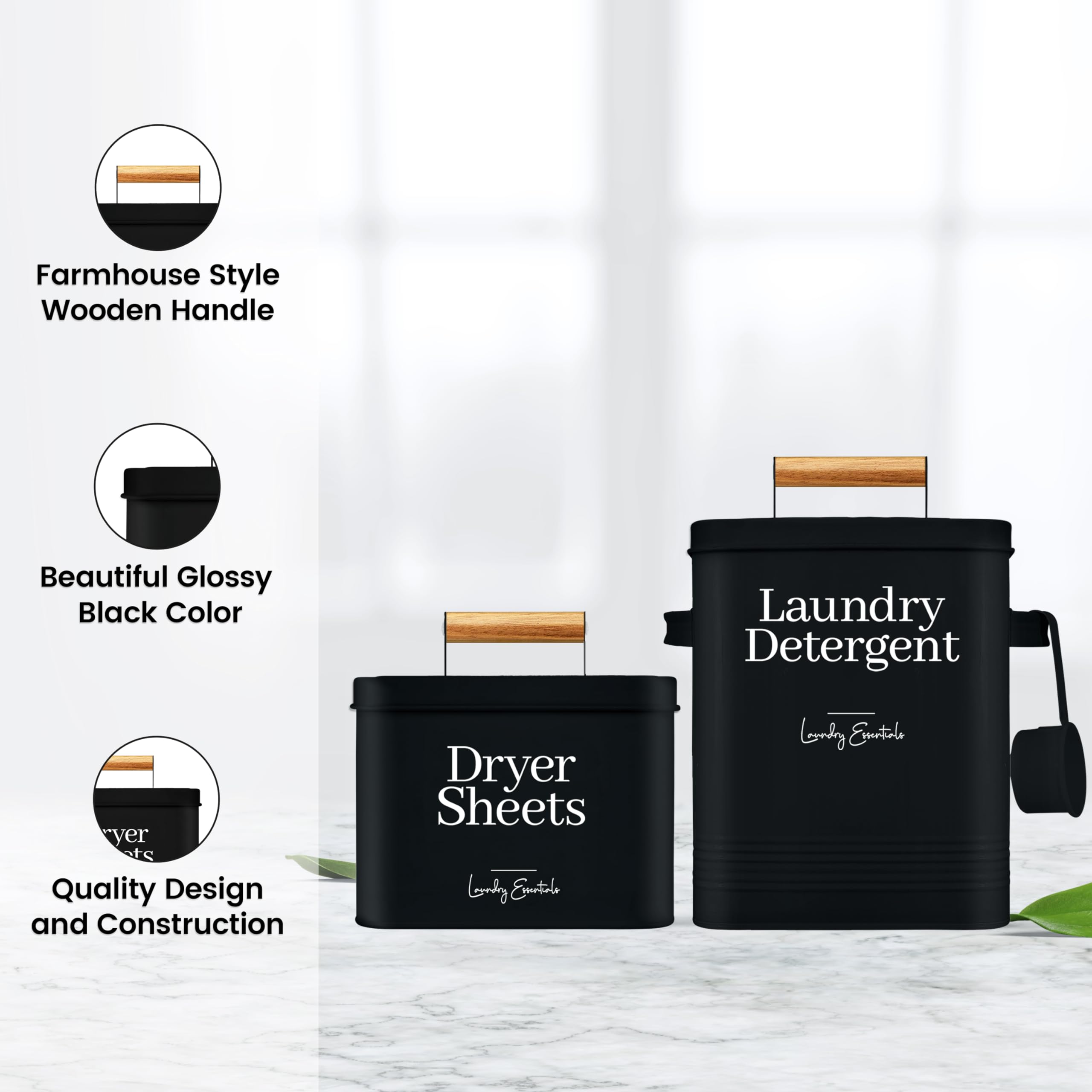 Snapklik.com : Lidded Home Storage Bins, Modern Farmhouse Laundry ...