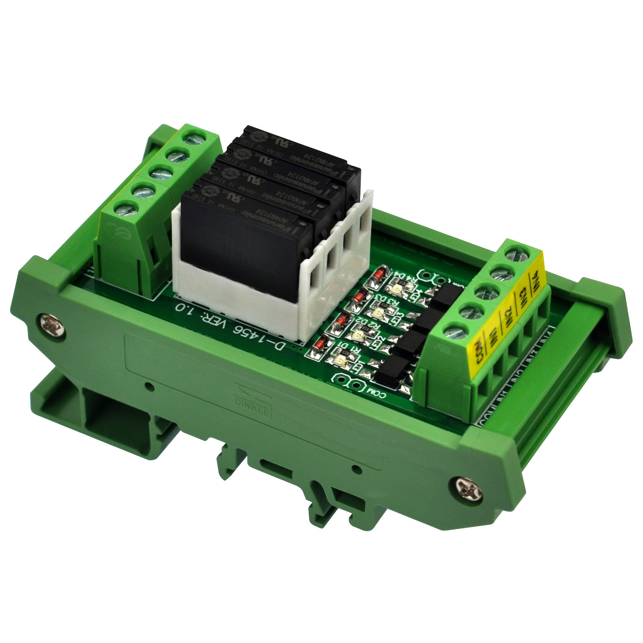 Snapklik.com : DIN Rail Mount AC/DC 5V 12V 24V SPST-NO 5Amp Power Relay ...