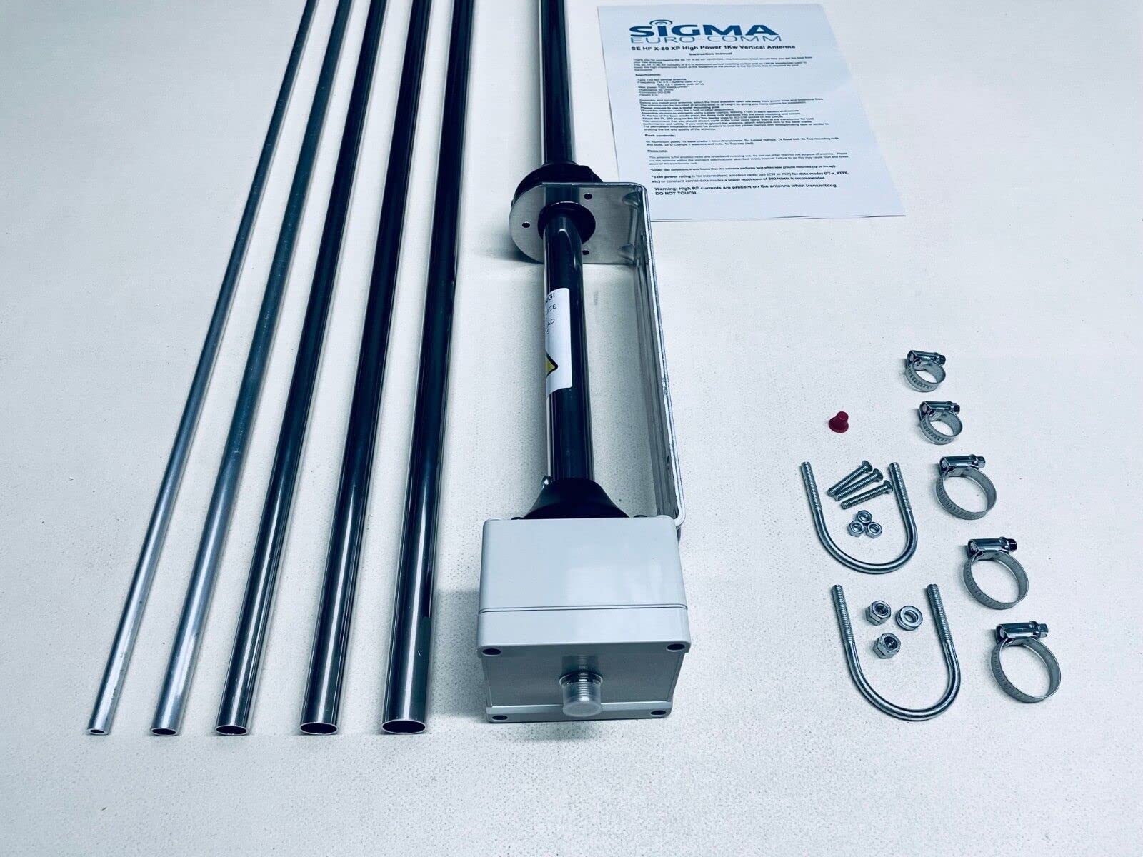 SIGMA SE HF X-80 XP 1kW HF VERTICAL ANTENNA 80 TO 6 METRES WITH HEAVY ...