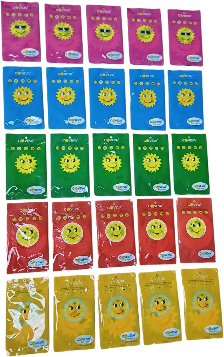 25 X ASSORTED COVEVA SUN SMILEY FACE HANGING AIR FRESHENERS FOR CARS ...