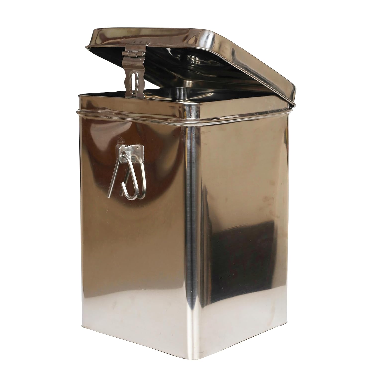 Buy JGS Stainless Steel 6 Kg Capacity Square Grocery Container for ...
