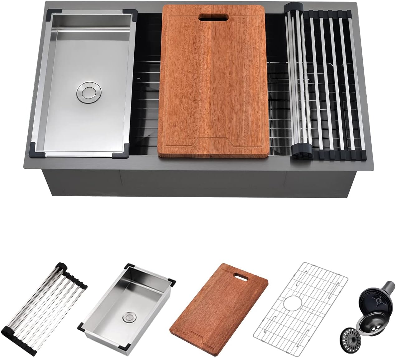 Moen Luxe Chef 18-Gauge Stainless Steel Undermount 32" x 19" Single ...