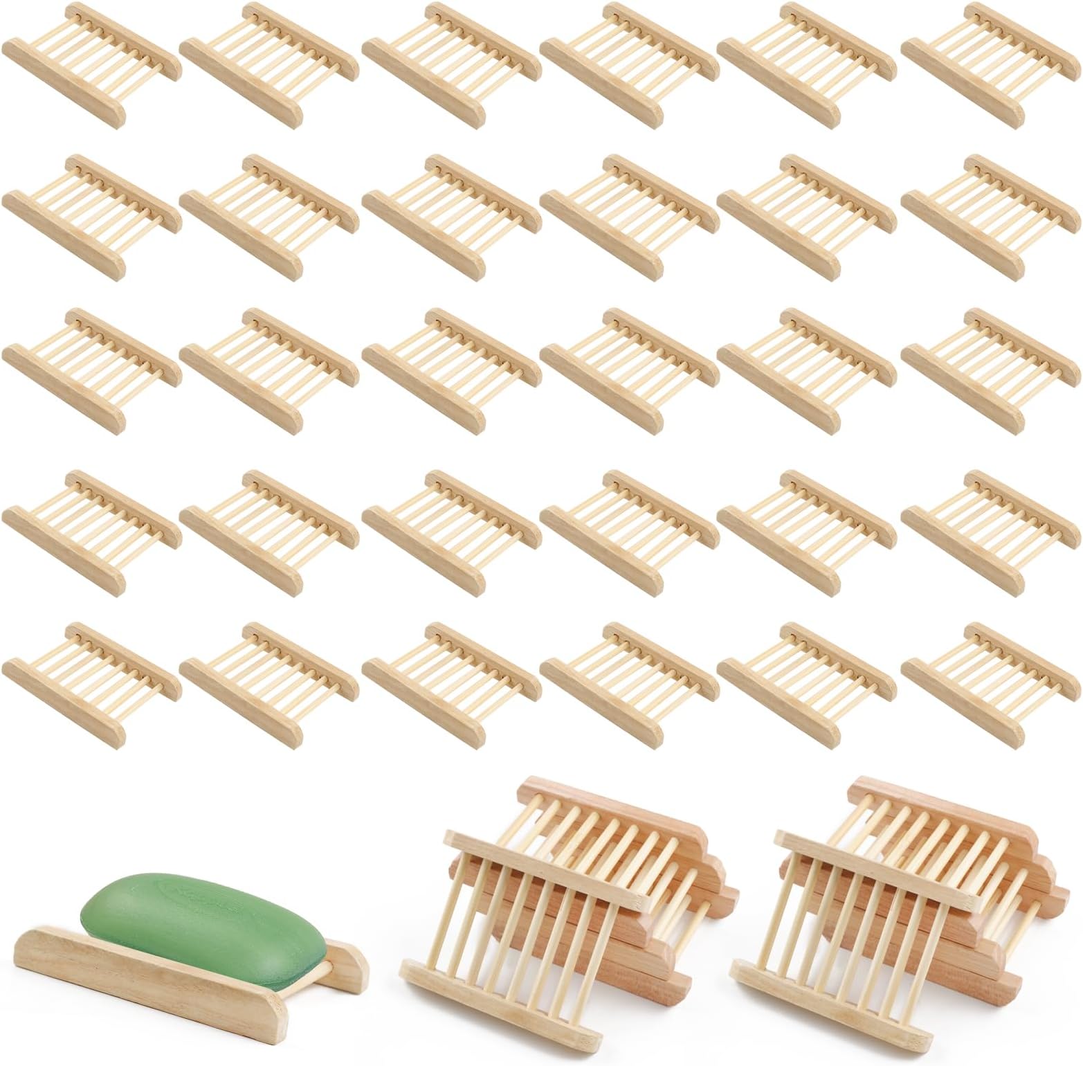 Amazon.com: Bamboo Soap Dish Holder Wood Soap Tray Saver Wooden Hand ...