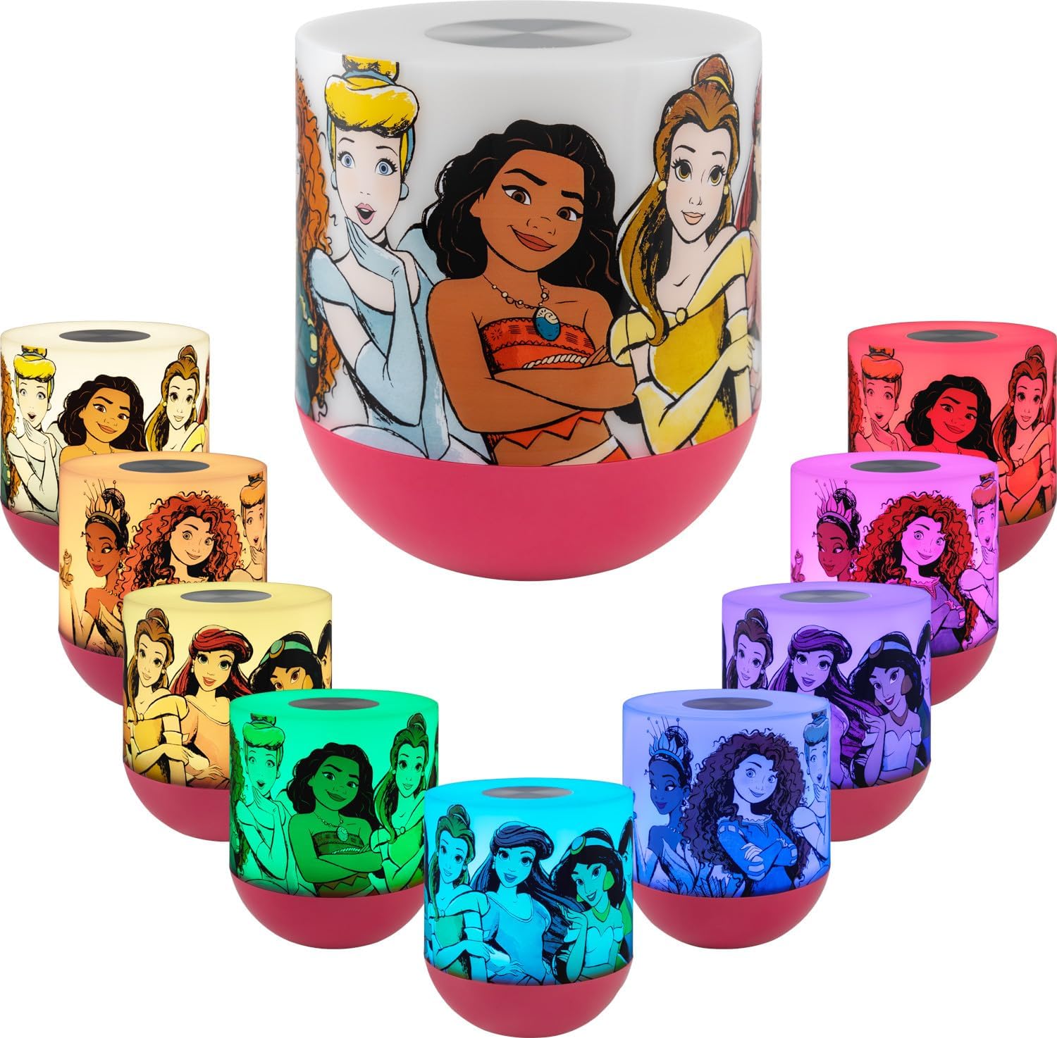 Amazon.com: Disney Princess LED Tabletop Color-Changing Night Light ...