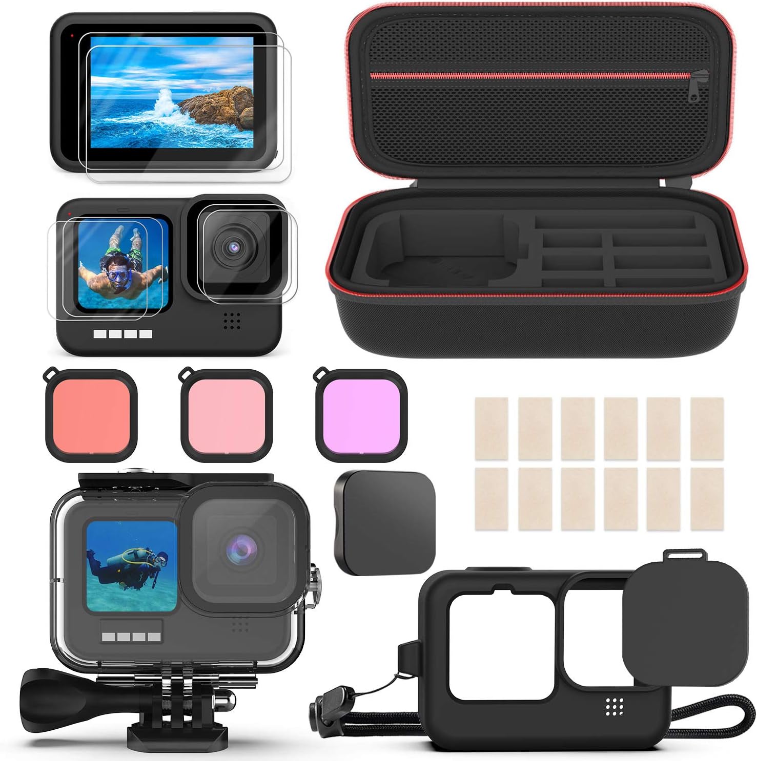 Kit d'accessoires pour GoPro Hero 10/9 : Amazon.fr: High-Tech