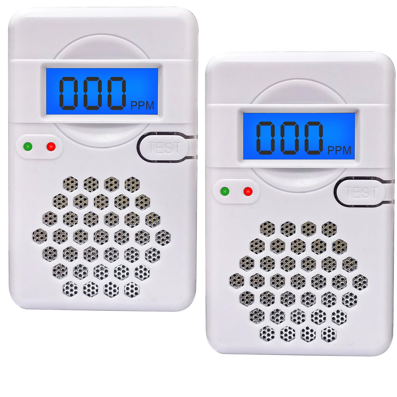 Carbon Monoxide Detector 2pack - Portable CO Alarm Detector Monitor ...
