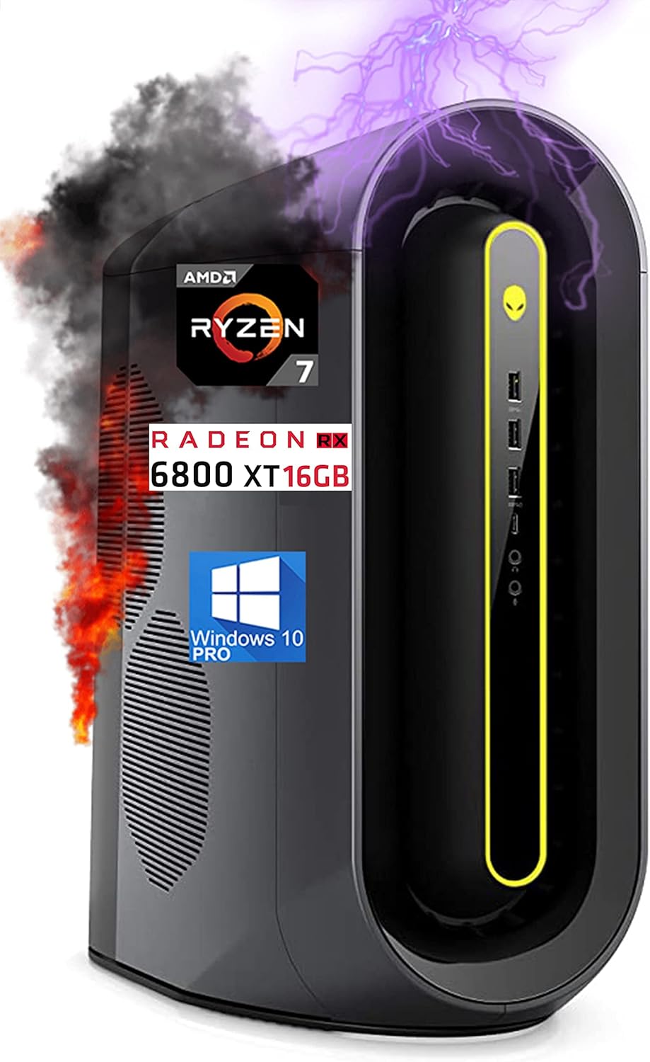 Alienware Aurora R10 Gaming Desktop, AMD Ryzen 7 5800X Liquid-Cooling ...