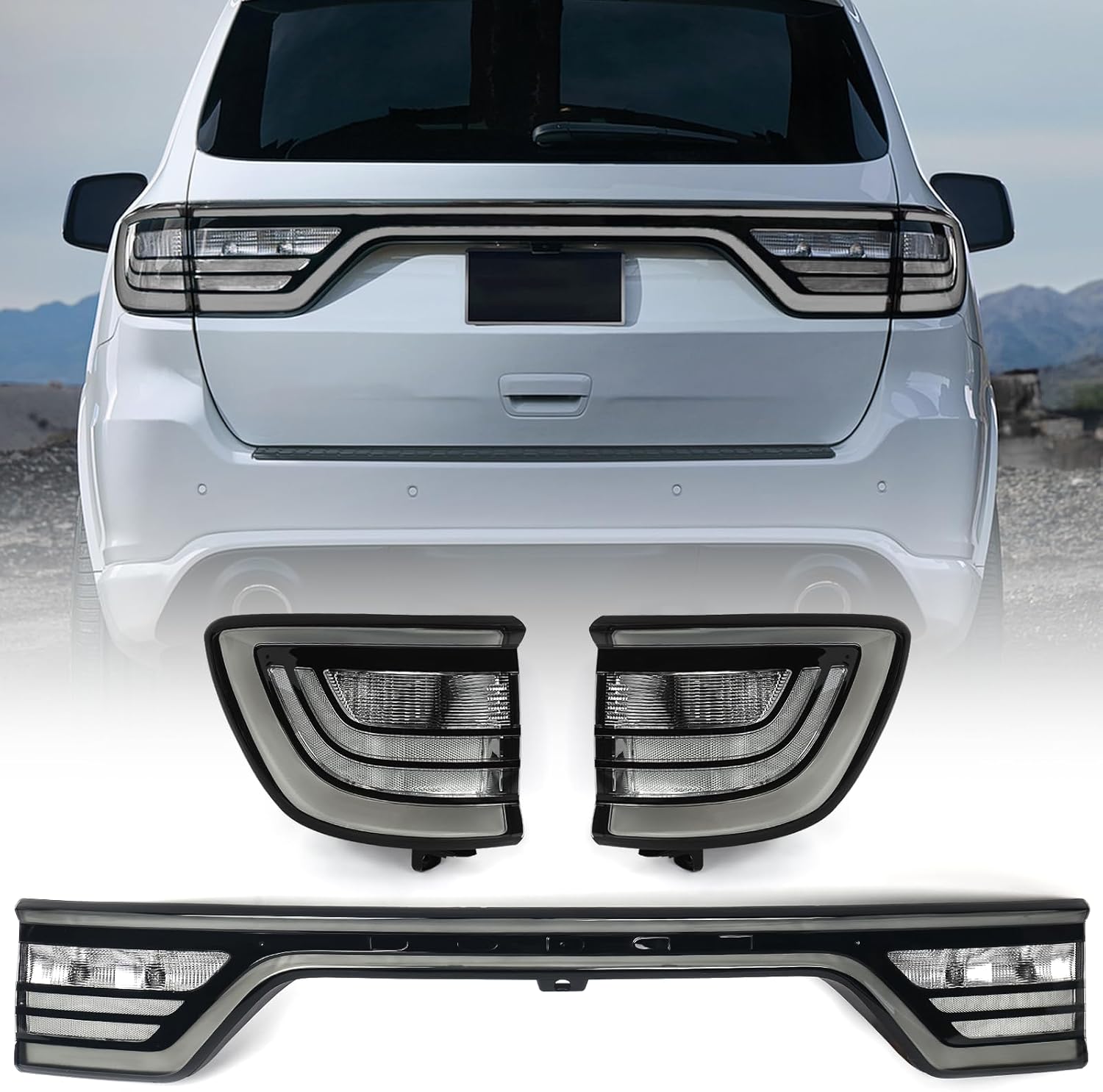 Amazon.com: FIONE 3PCS Tail Light Assembly for Dodge Durango 2014-2022 ...