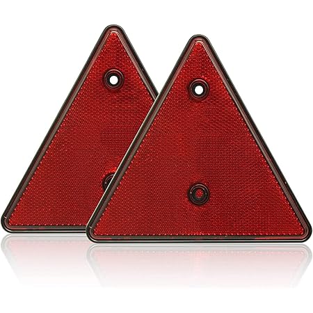 Amazon.com: 6'' Comes with 304 Screws Triangle Red Safety Reflectors ...