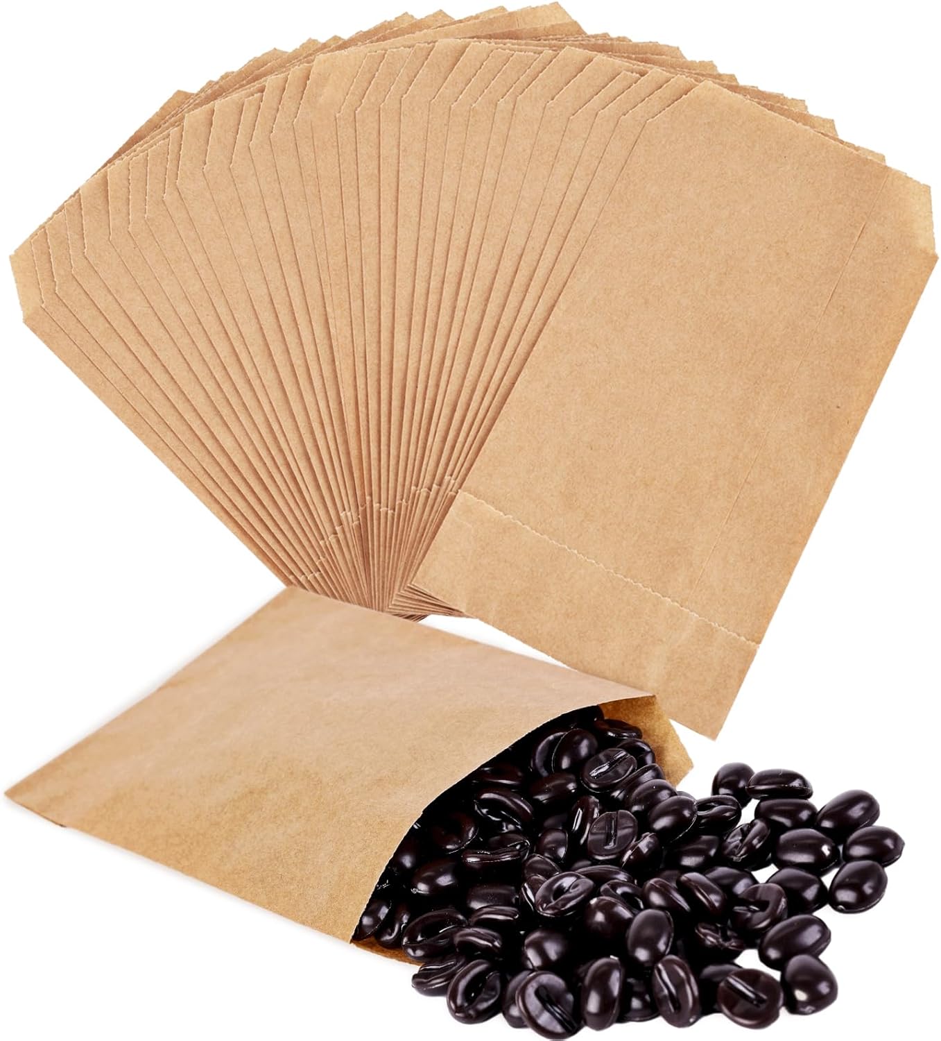 HAKACC 180PCS Small Brown Paper Bags, 12.7x8cm Seed Envelopes Paper ...