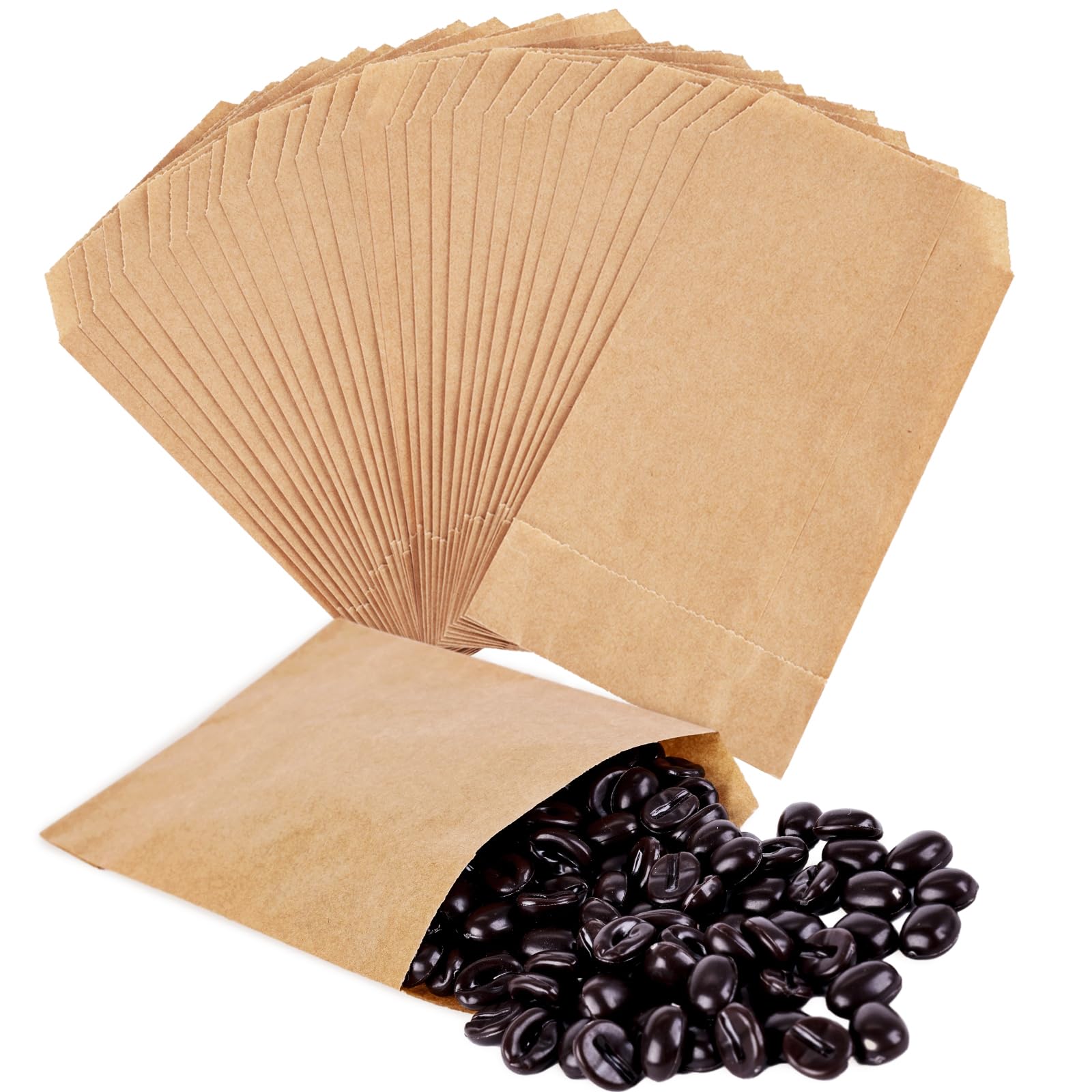 HAKACC 50PCS Small Brown Paper Bags, 12.7x8cm Seed Envelopes Paper Coin ...