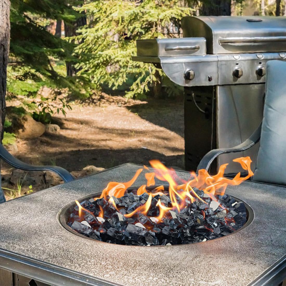 Snapklik.com : Fire Glass For Propane Fire Pit, 1/2 Inch High ...