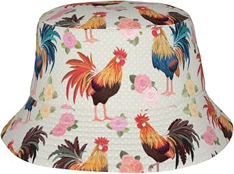 Animal Cute Chicken Bucket Hats Outdoor Summer Fashion Fisherman Hats ...