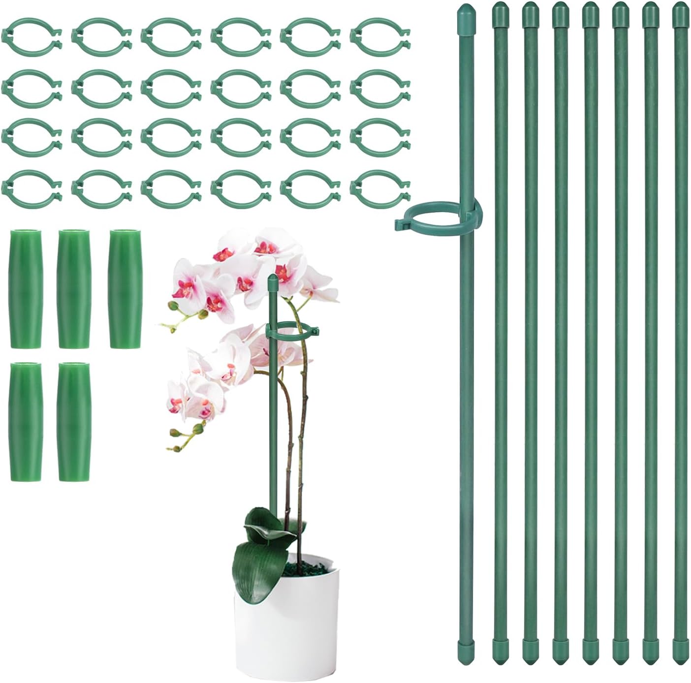 Amazon.com : Plant Stakes, 20PCS Plant Support Sticks Adjustable Length ...