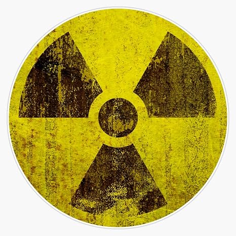 Amazon.com - Rusted Radioactive Symbol Vinyl Waterproof Sticker Decal ...