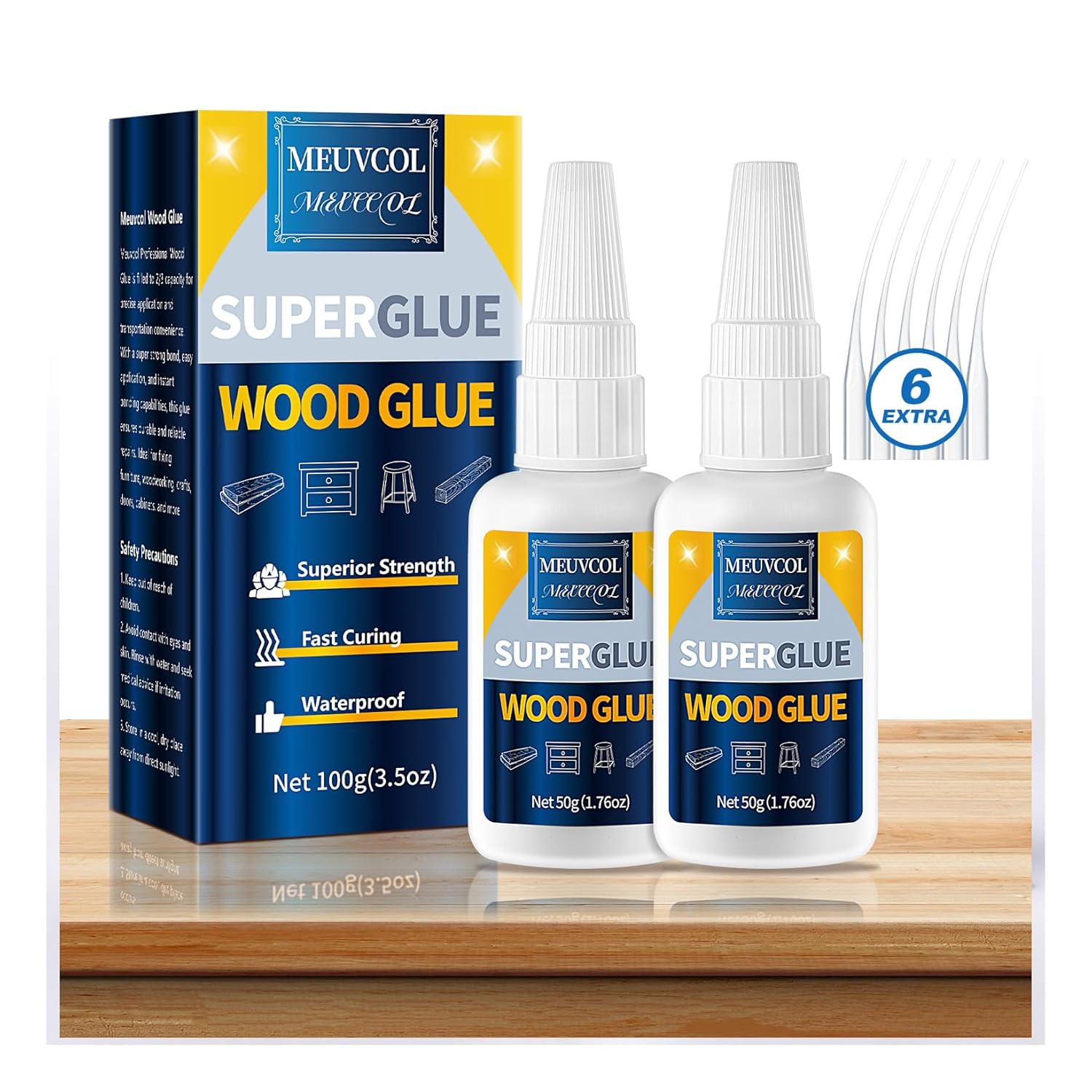 Extra Strong Wood Glue - 100g Fast Drying Super Glue for Heavy Duty ...